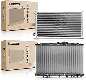 Amazon.com: A-Premium Engine Coolant Radiator & A/C Condenser Cooling ...