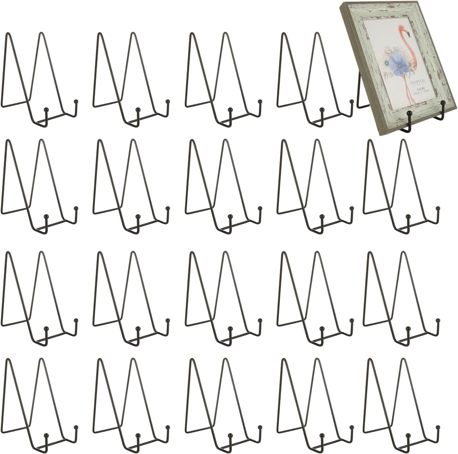 Amazon.com: DAJAVE 20 Pack 6 Inch Plate Stands for Display, Metal Plate ...