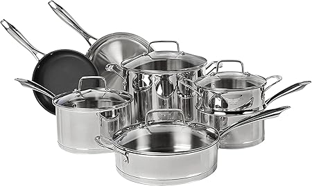 Amazon.com: Cuisinart 11-Piece Cookware Set, Professional Stainless ...