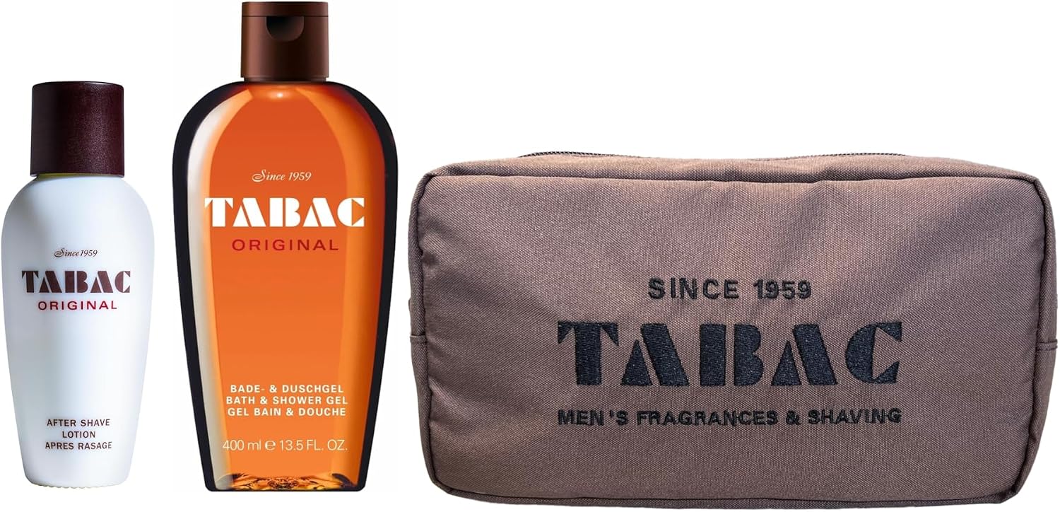Tabac Original Men’s Grooming Gift Set - Aftershave Lotion 150 ml, Bath ...
