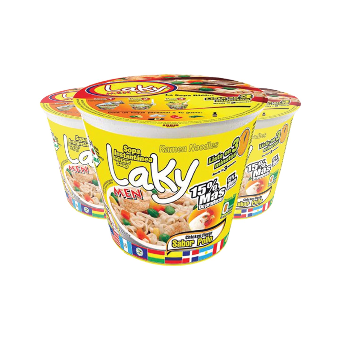 Amazon.com: Laky Men Noodle Soup Instant Ramen, 6 Pack, Salvadoran ...