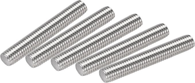 uxcell 5Pcs M10 x 60mm Fully Threaded Rod 304 Stainless Steel Right ...