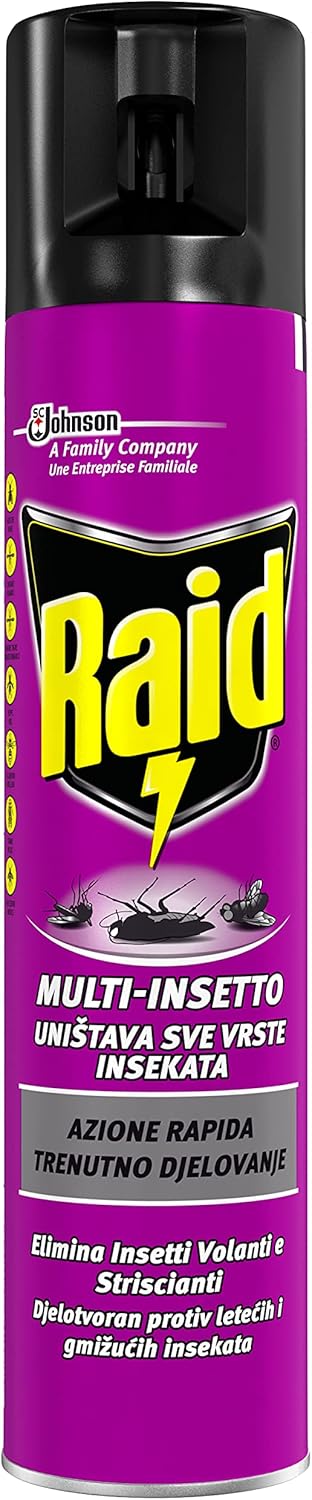 Raid Spray Multinsetto, Insetticida Spray, 1 Confezione da 300 ml ...