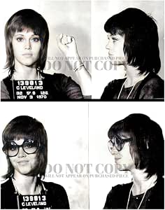 Amazon.com: Jane Fonda Mugshot 8 X 10 - Inspiring 1970 Mug Shot ...