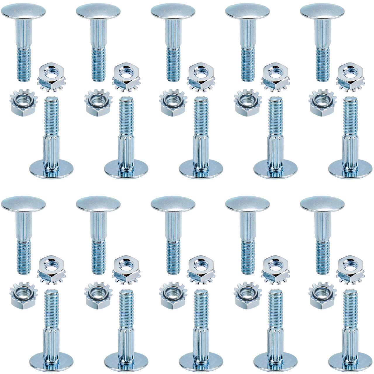 20 Pack 1 1/4" Carriage Bolt & Nut Kit for Overhead Todco Whiting Door ...