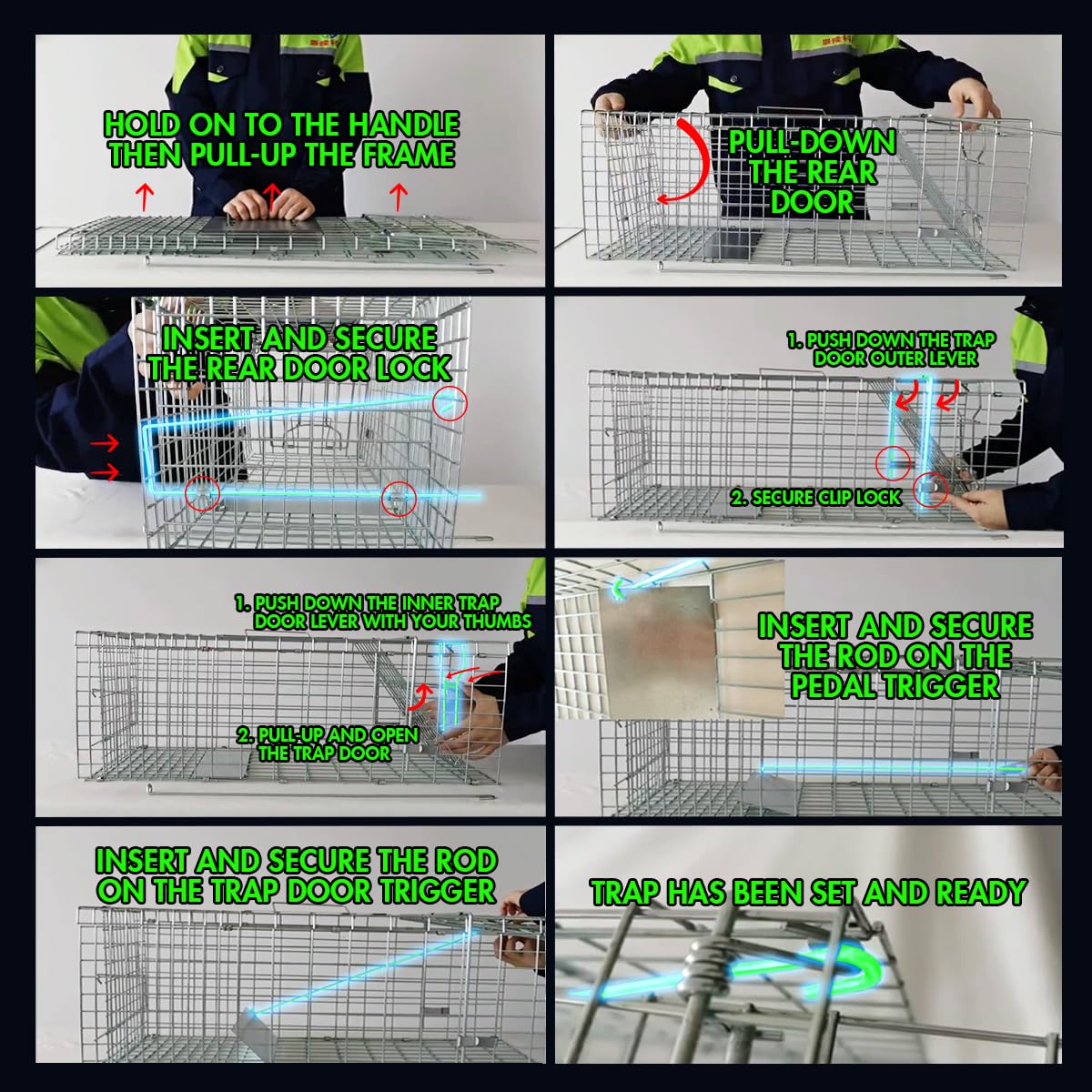 Snapklik.com : Live Humane Cat Trap For Stray Cats -1 Pack Raccoon Trap ...