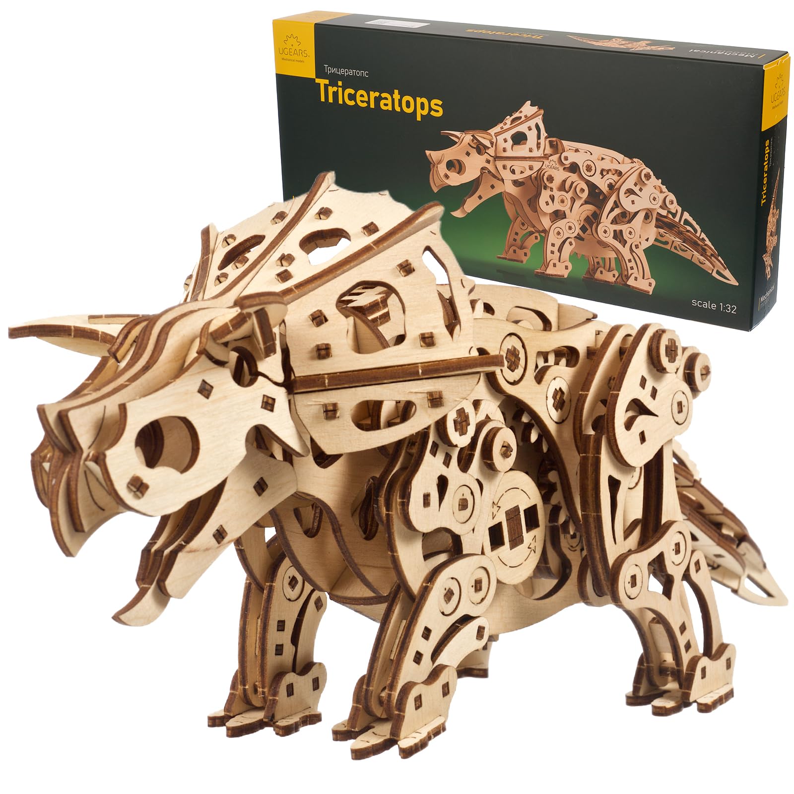 Amazon.com: UGEARS Wooden 3D Puzzles for Adults - Triceratops Dinosaur Puzzle DIY Craft Kits for ...