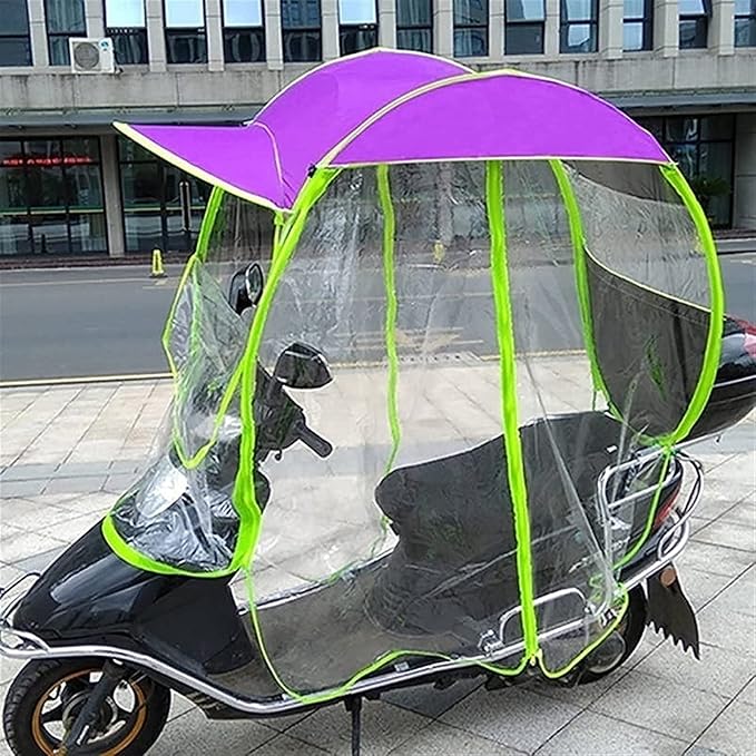 JOLICI Motorcycle Rain Cover Fully Enclosed Motor Scooter Umbrella ...