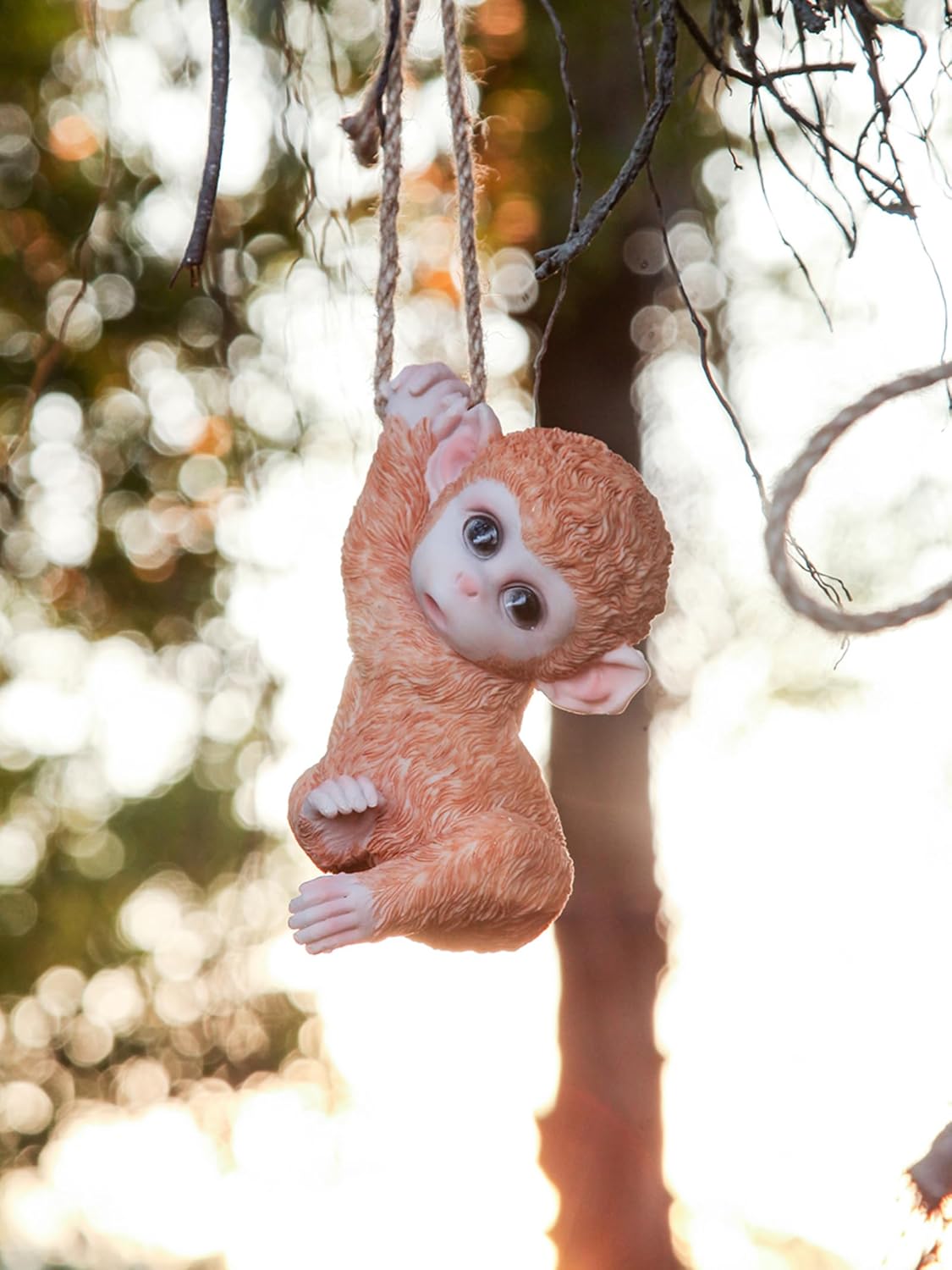 Amazon.com: Funny Hanging Monkey Outdoor Yard Decor with Swing, Perfect ...
