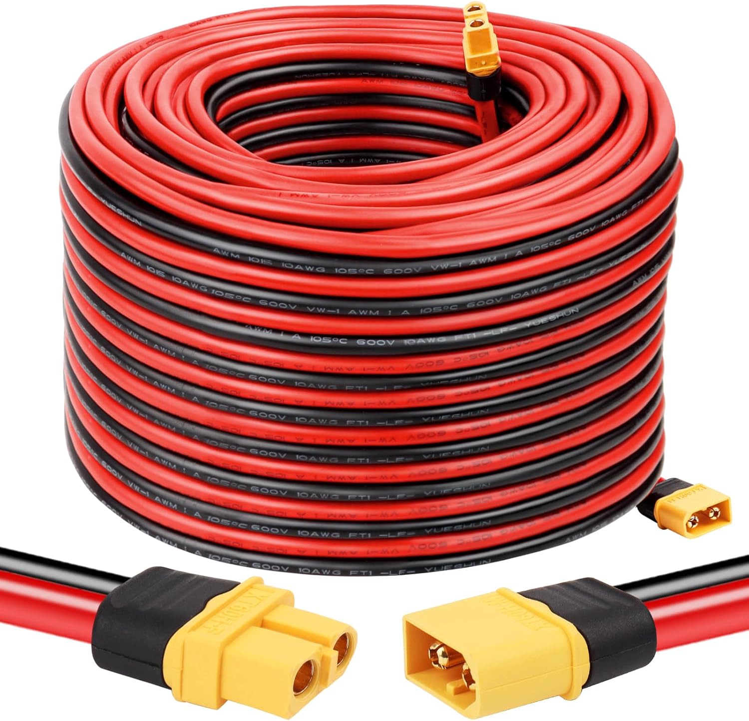 Amazon.com: MOOKEERF XT60 Extension Cable 10AWG 100FT XT60 to XT60 ...