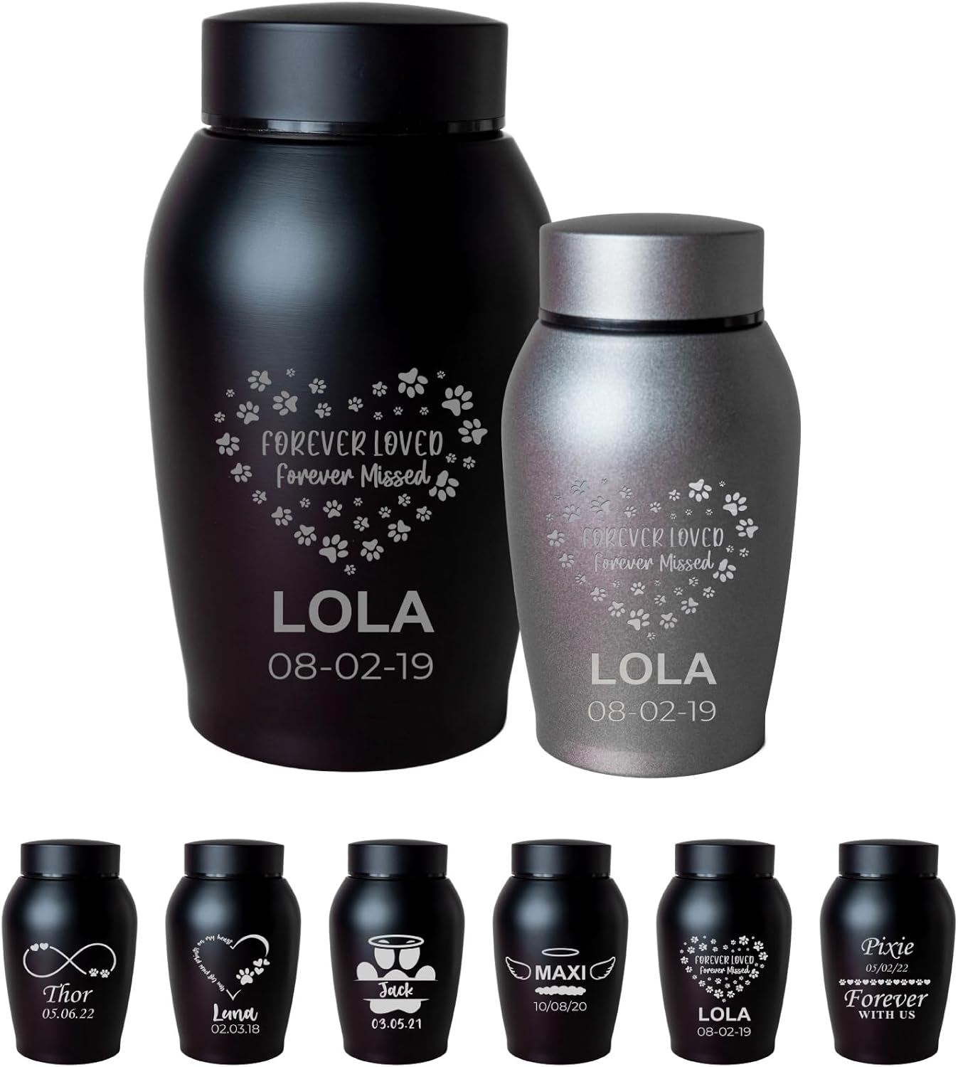 Amazon.com: Personalized Cremation Keepsake Pet Ashes Urn Waterproof ...