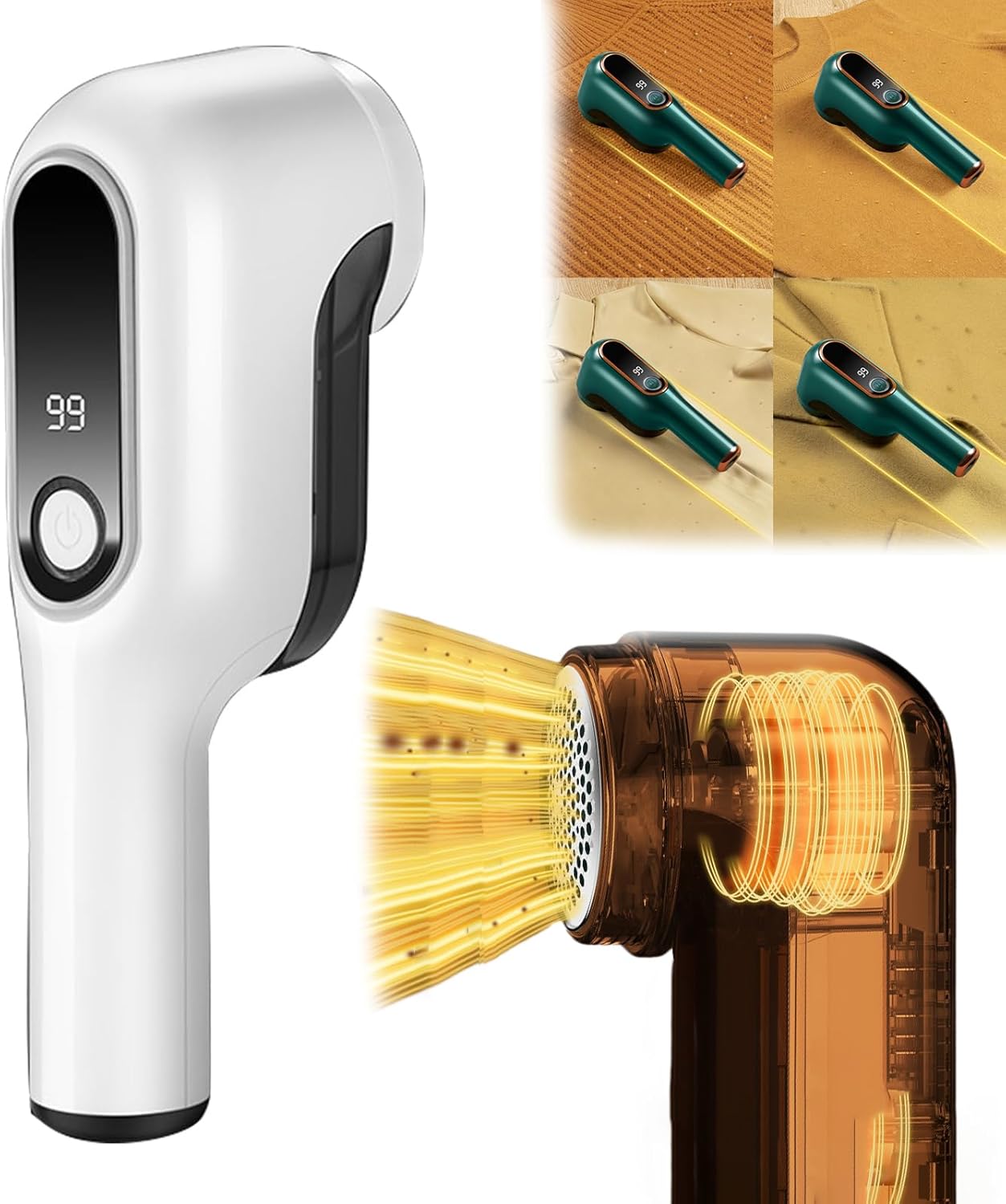 Amazon.com: Scrubbeeze Lint Buster and Remover, Digital Power Display ...