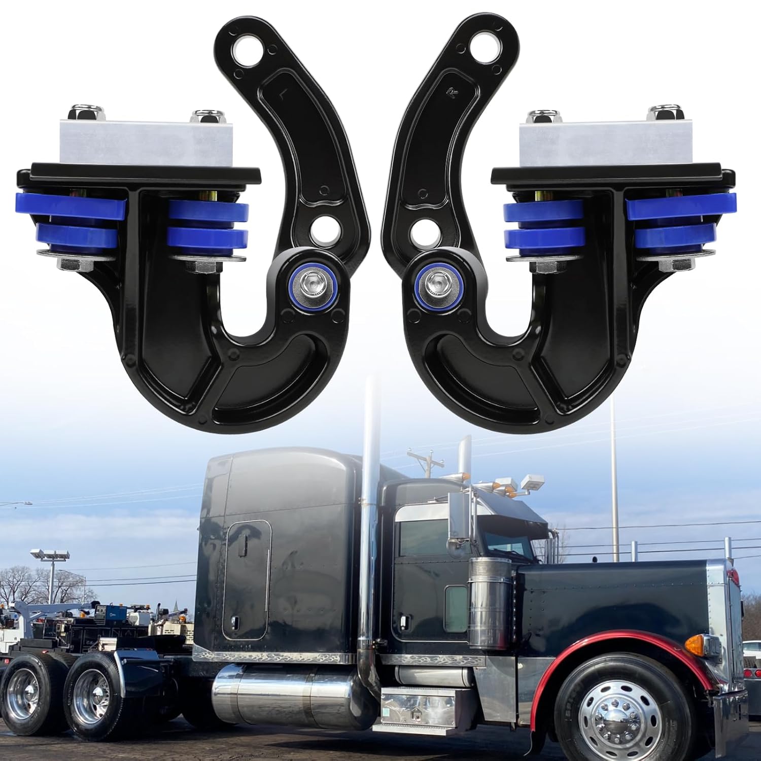 Amazon.com: M134708R& M134708L Lower Hood Pivot Kit for Peterbilt 377 378 379 Engine Hood Hinge ...