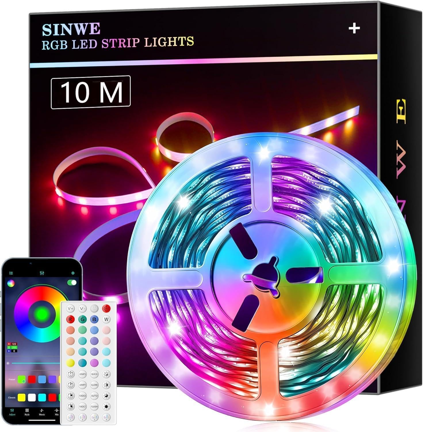 Ruban Led 10M,Led Chambre,Bande Led Lumineuse Contrôlé par APP ...