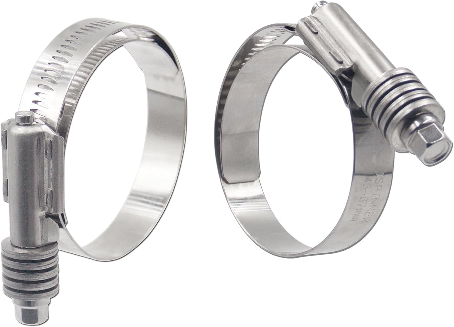 Amazon.com: ISPINNER 2 Pack Heavy Duty Worm Gear Clamps, Adjustable ...