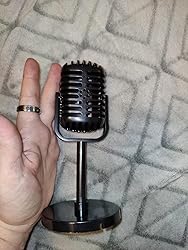Amazon.com: Facmogu Classic Retro Style Microphone Prop, Fake Vintage ...