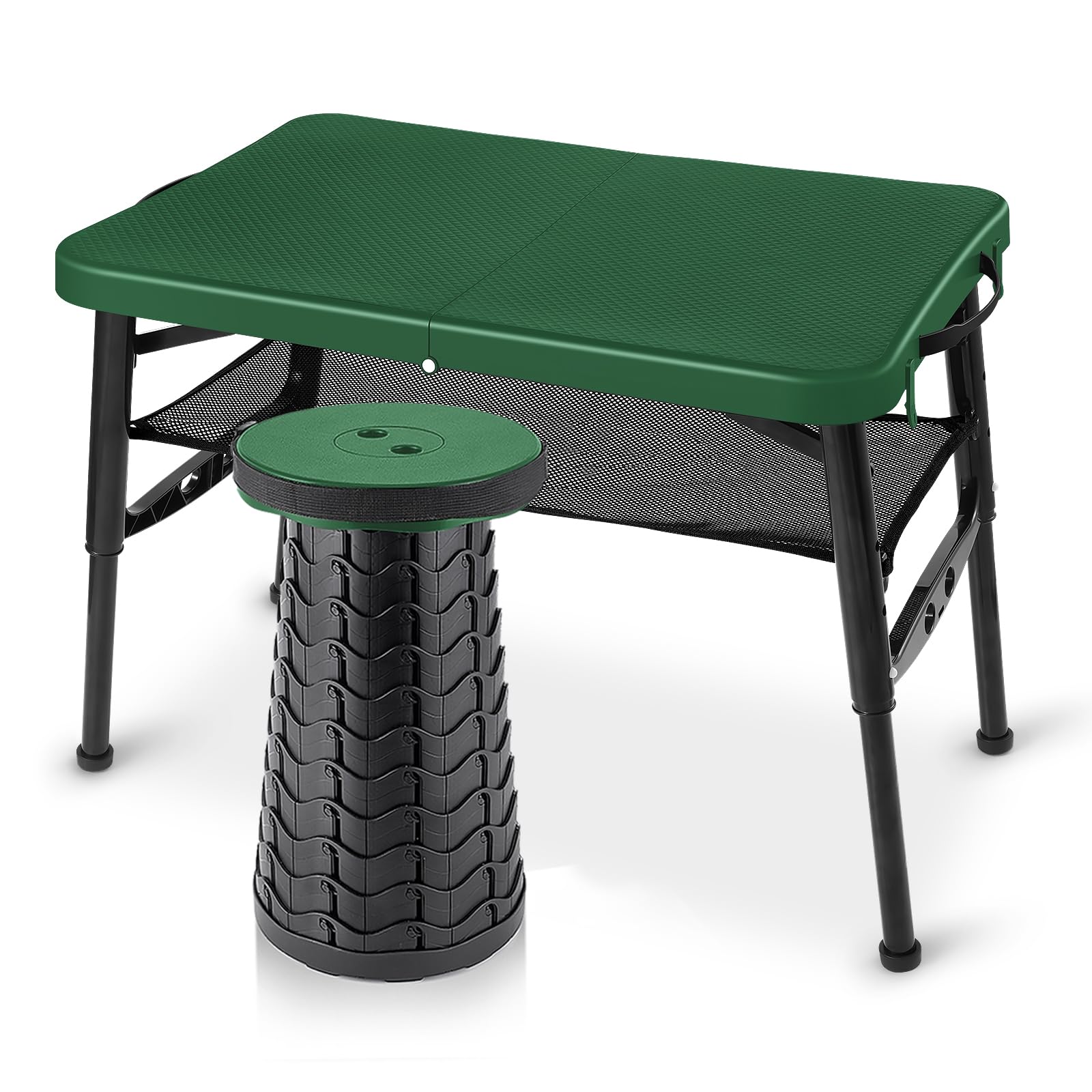 Snapklik.com : Small Folding Camping Table Portable - Adjustable Height ...