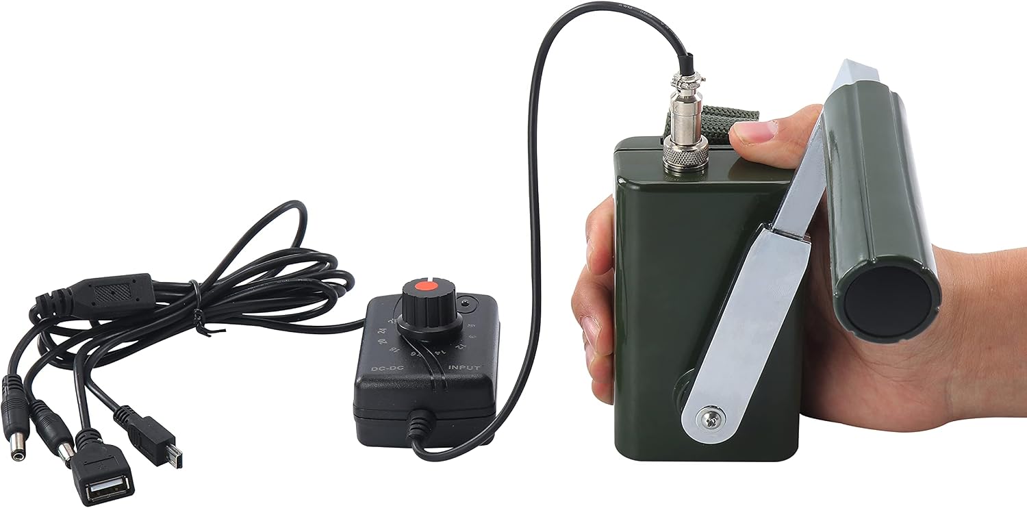 Amazon.com : HUABAN Portable Aluminum Alloy Hand Crank Generator ...