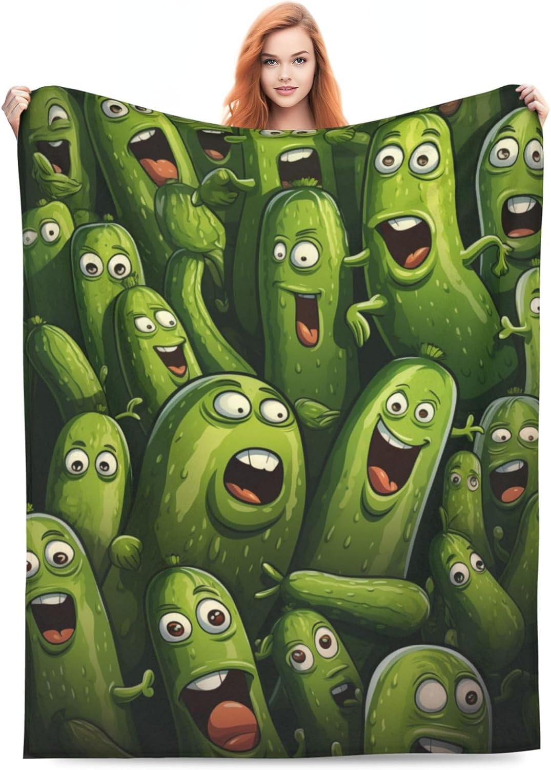 Amazon.com: Turamurra Pickle Blanket Funny Gift for Girl Women Comfy ...