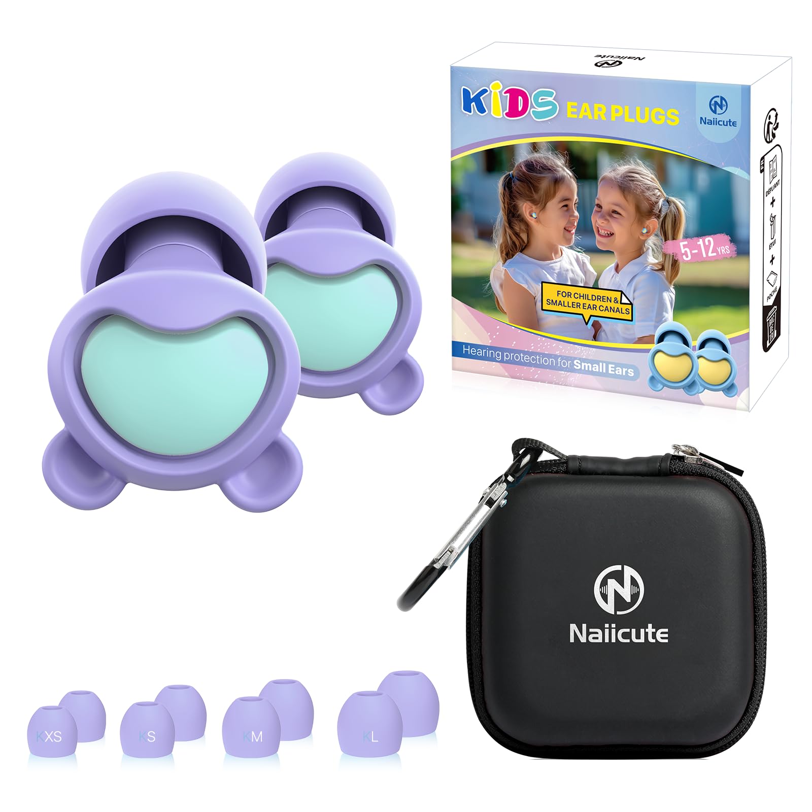 Kids Ear Plugs (5-12 yrs) -Reusable Earplugs for Focus, Travel ...