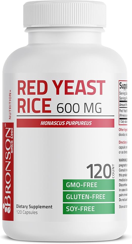Amazon.com: Bronson Red Yeast Rice 600 MG Monascus Purpureus Herbal ...
