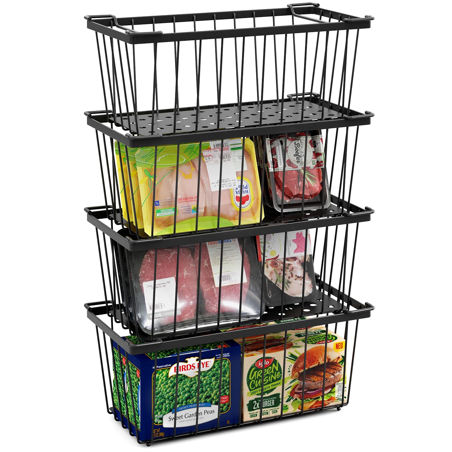 Snapklik.com : Tafura Freezer Organizer Bins (14" Lx7 Wx61 H) - 4 Pack ...