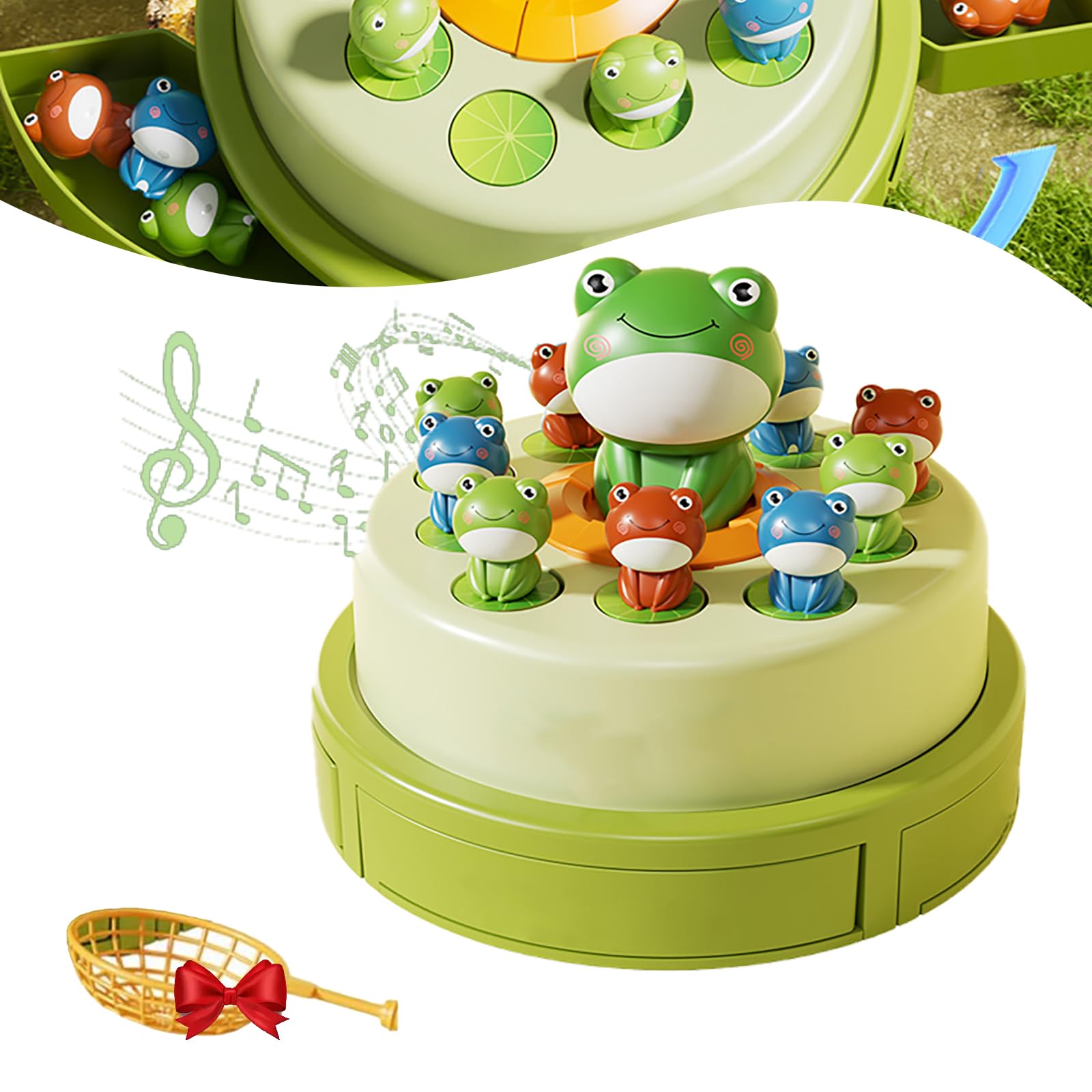 Amazon.com: Children's Electric Frog Bouncing Turntable, Turntable ...