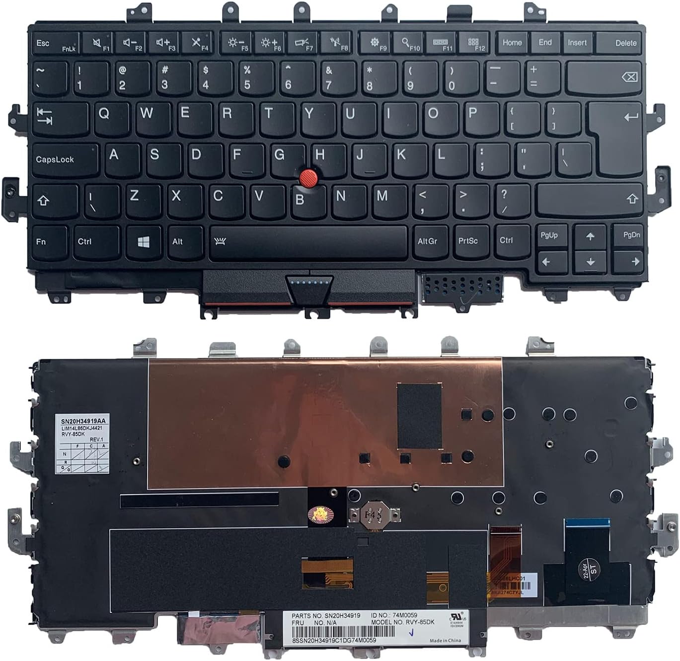 Amazon.com: Laptop Replacement US Layout with Backlight with Pointer ...
