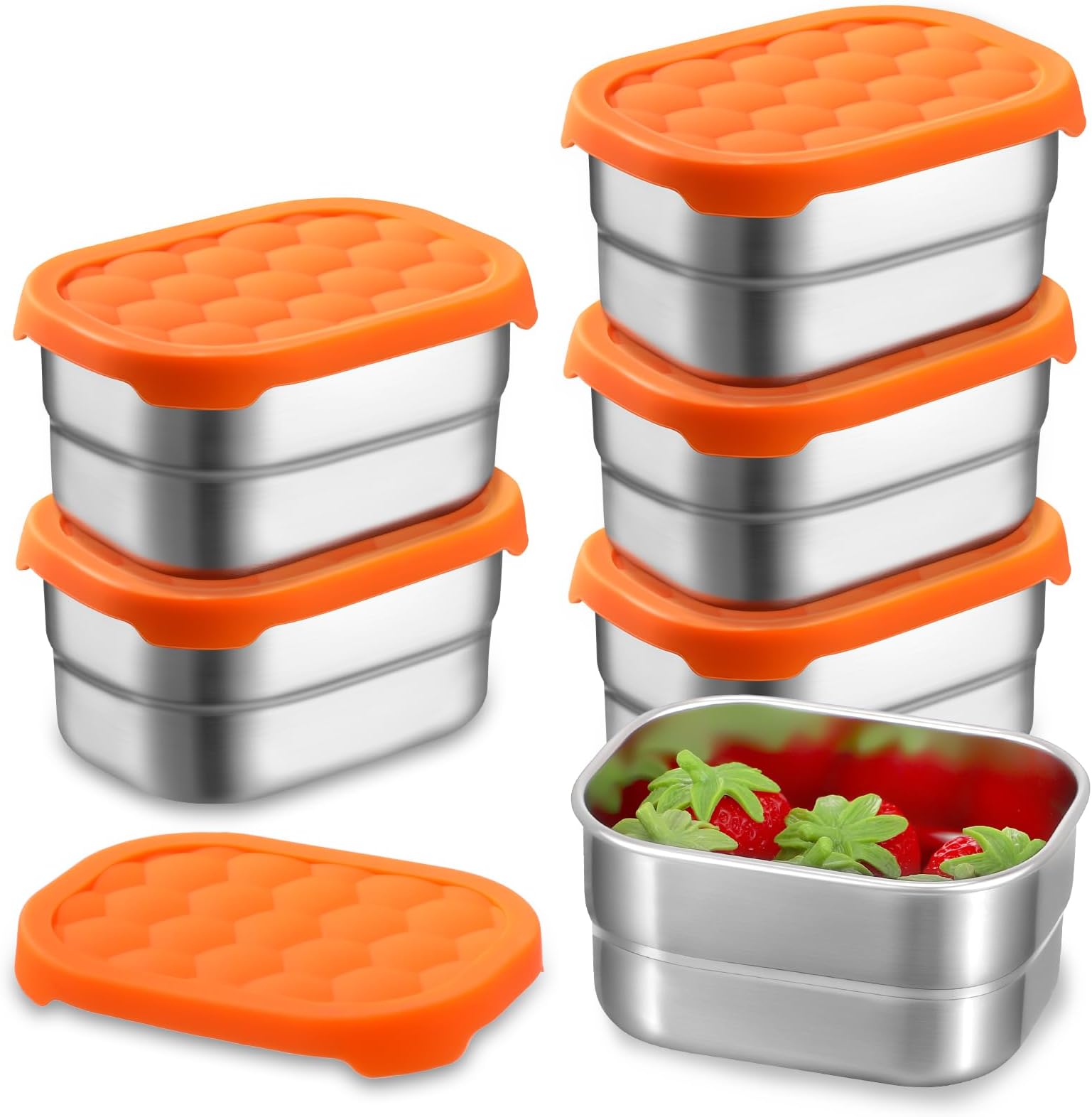 Amazon.com: Layhit 6 Pcs 8oz Multicolor Stainless Steel Snack ...