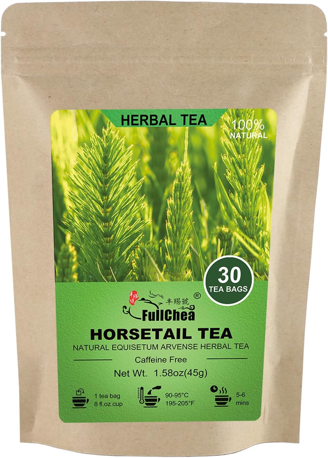 FullChea - Horsetail Tea, 1.5g X 30 Count - Premium Dried Horsetail ...