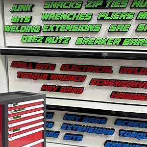 Amazon.com : Magnetic Toolbox Drawer Tags - 22PCS 3D Reusable Labels ...