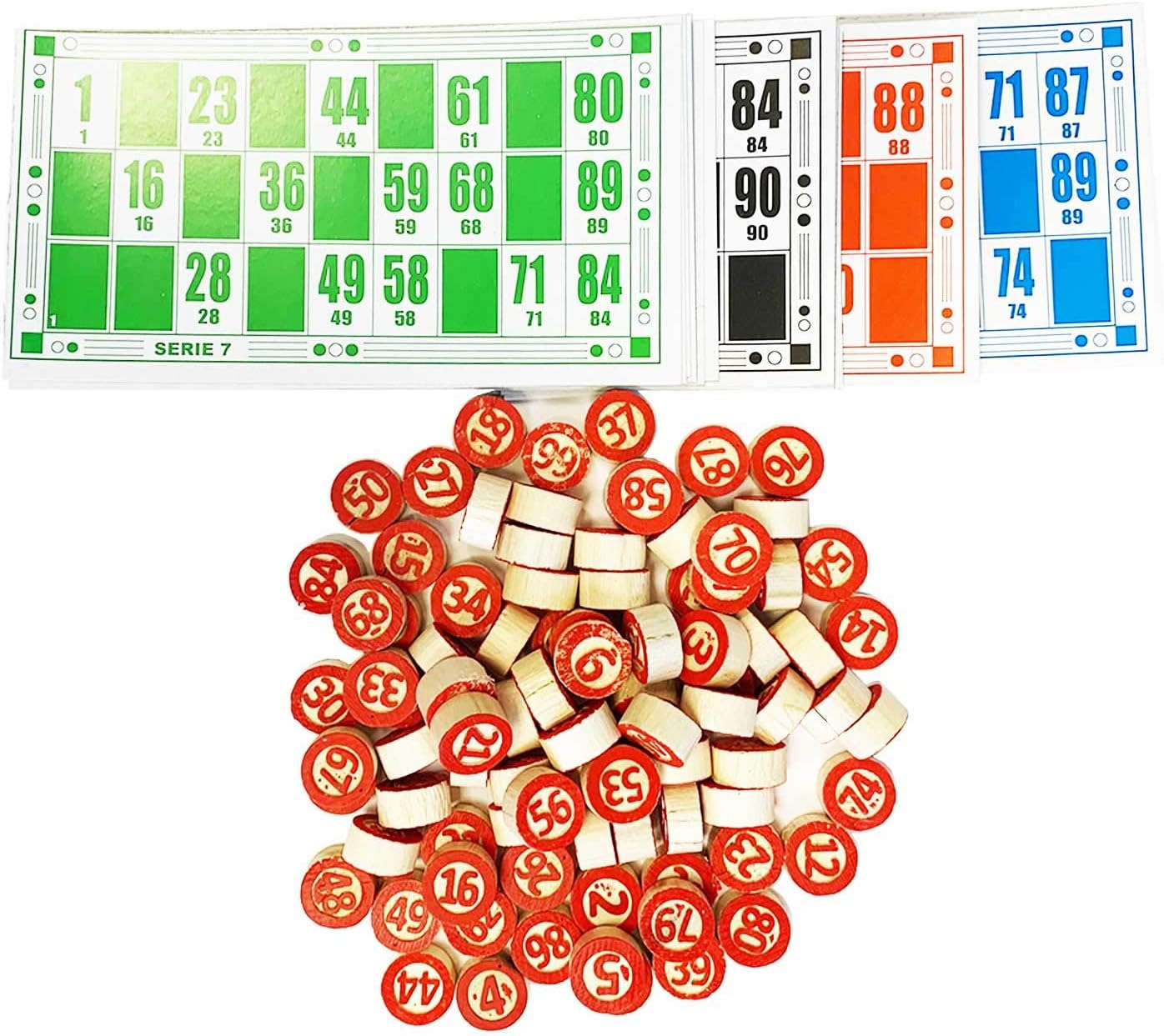 Acan Estuche de Madera 90 Bolitas de Bingo y 48 cartones : Amazon.es ...