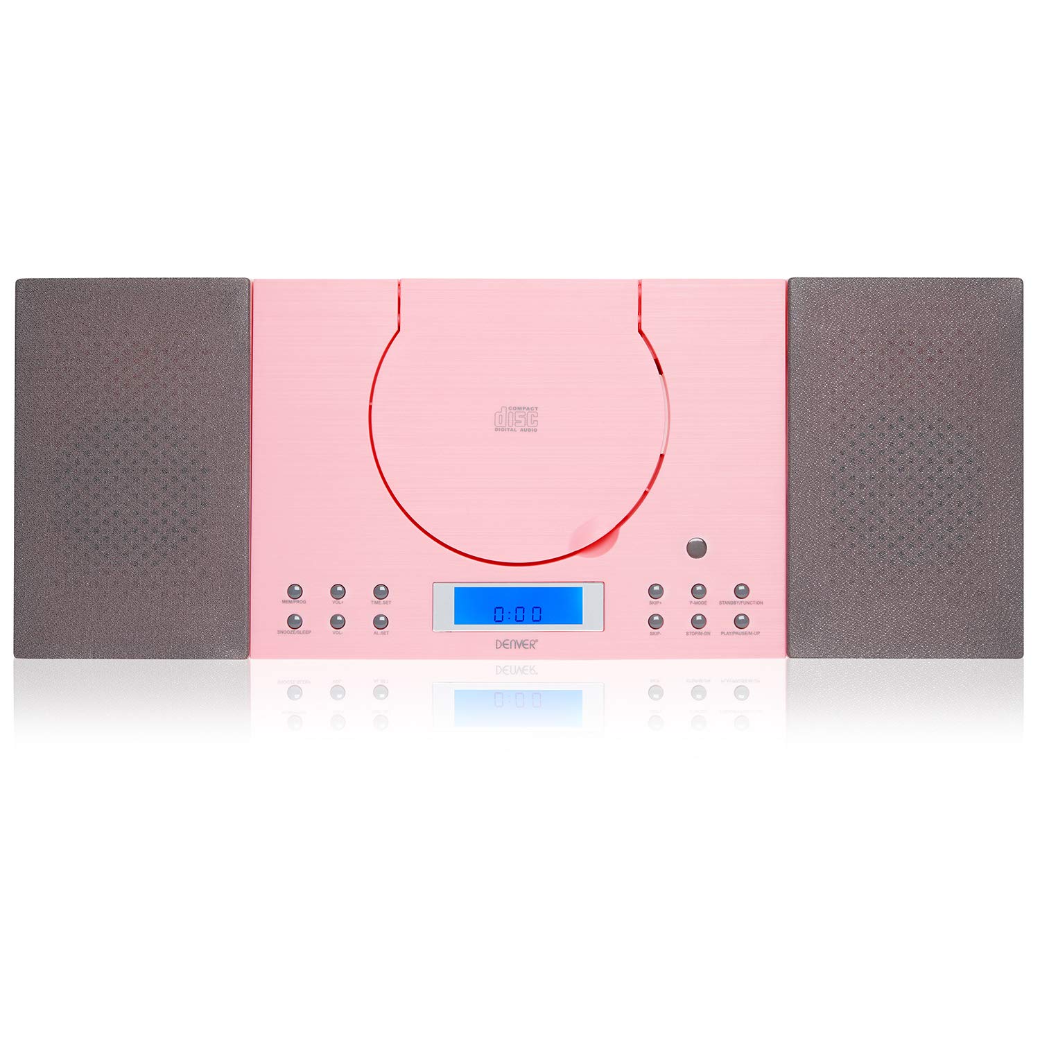 Denver MC-5010 Pink CD Player HiFi Stereo with FM Radio - AUX-IN for ...