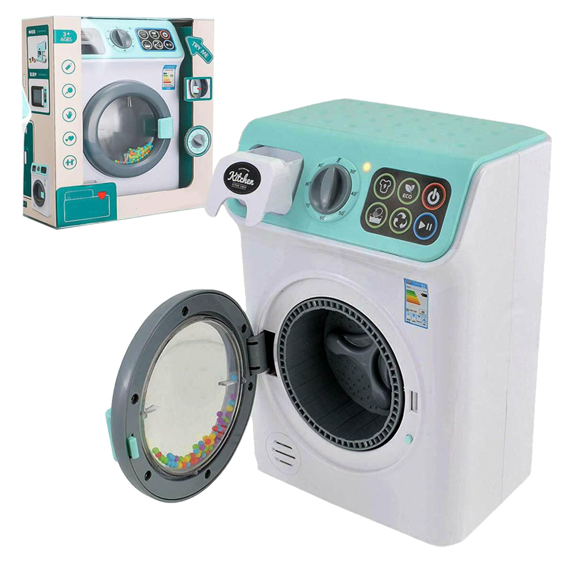 Kids Pretended Washing Machine simulation with Light & Sound Household ...