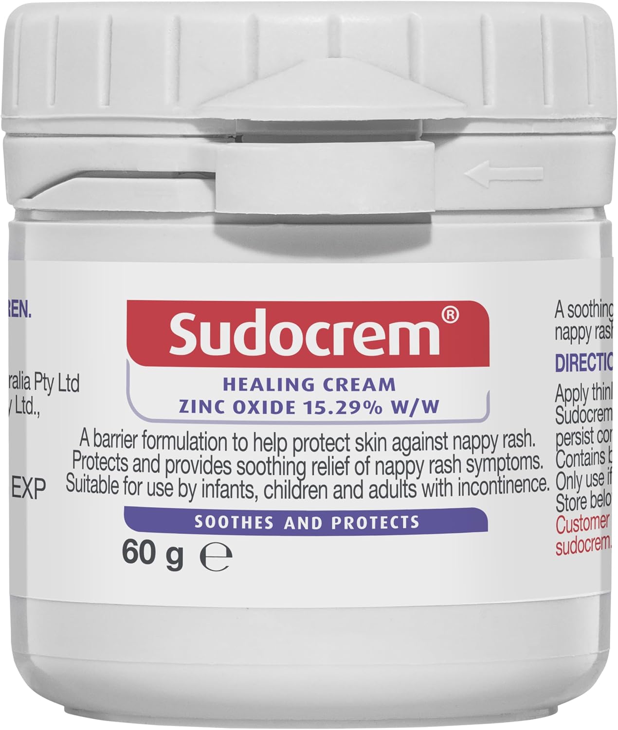 SUDOCREM - Healing Cream | Soothes and Protects against Nappy Rash ...