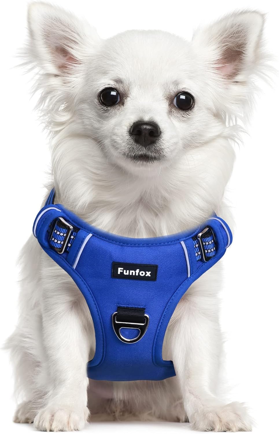 Funfox Dog Harness Small Dog, No Pull Puppy Vest Harness with 2 Clips ...