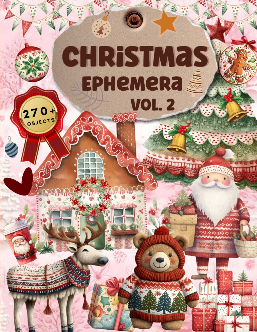 Christmas Ephemera Book Vol.2: High Quality Images Of Santa Claus and ...