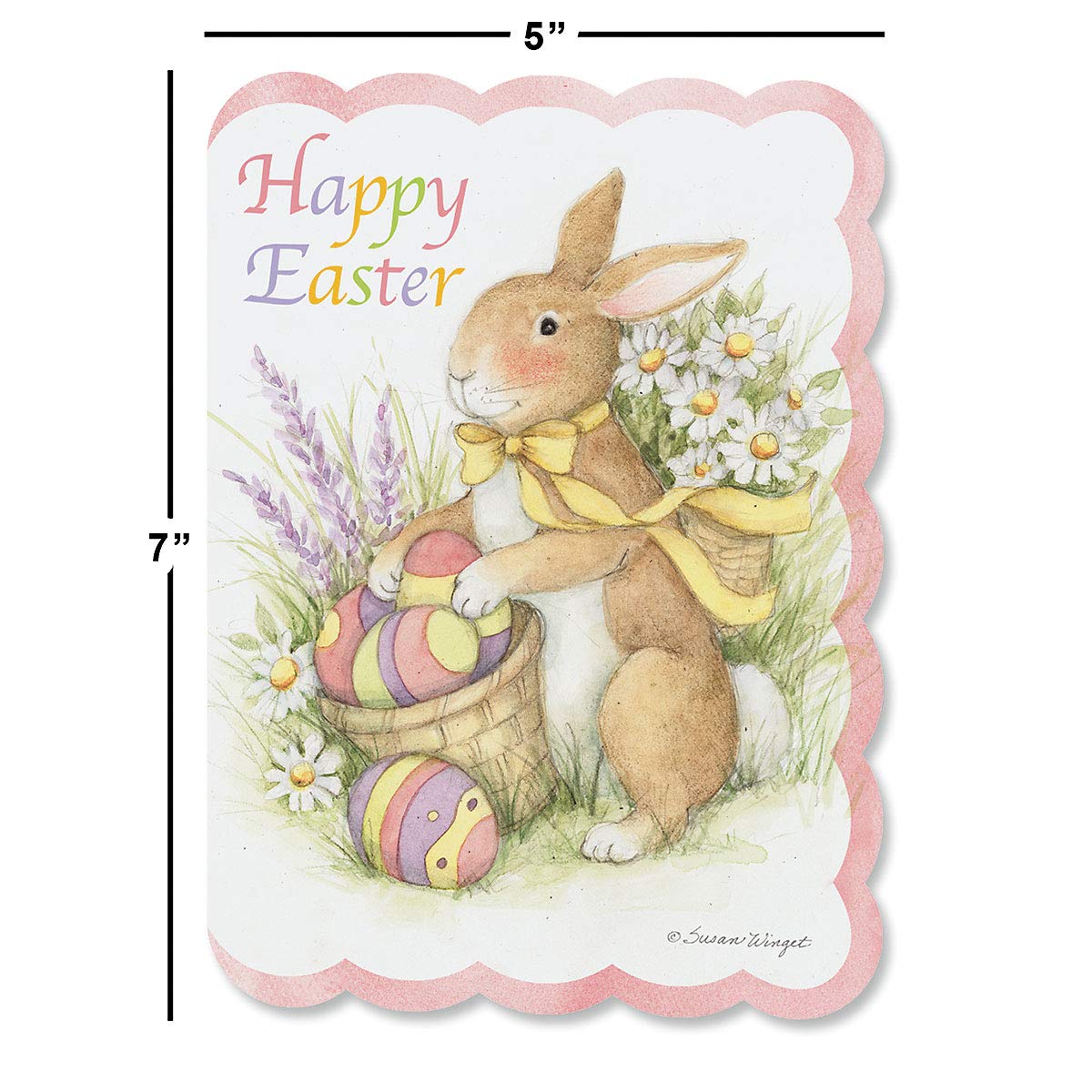 Snapklik.com : Deluxe Die Cut Easter Bunny Greeting Cards - Set Of 8