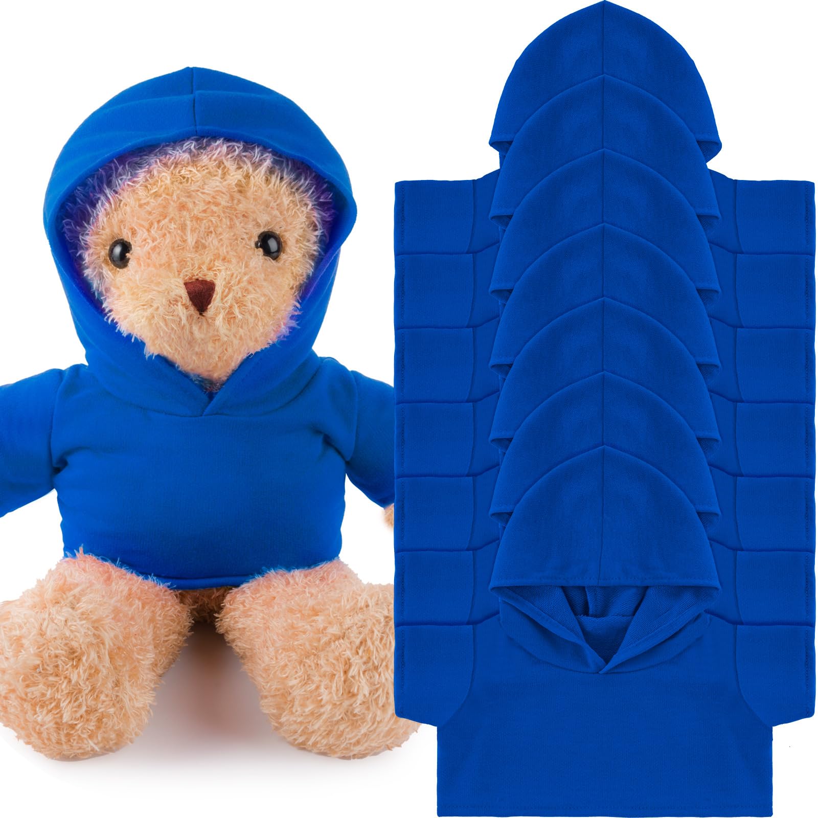 Amazon.com: 6 PCS Stuffed Bear Clothes Tee Shirt Sublimation Plush Bear ...