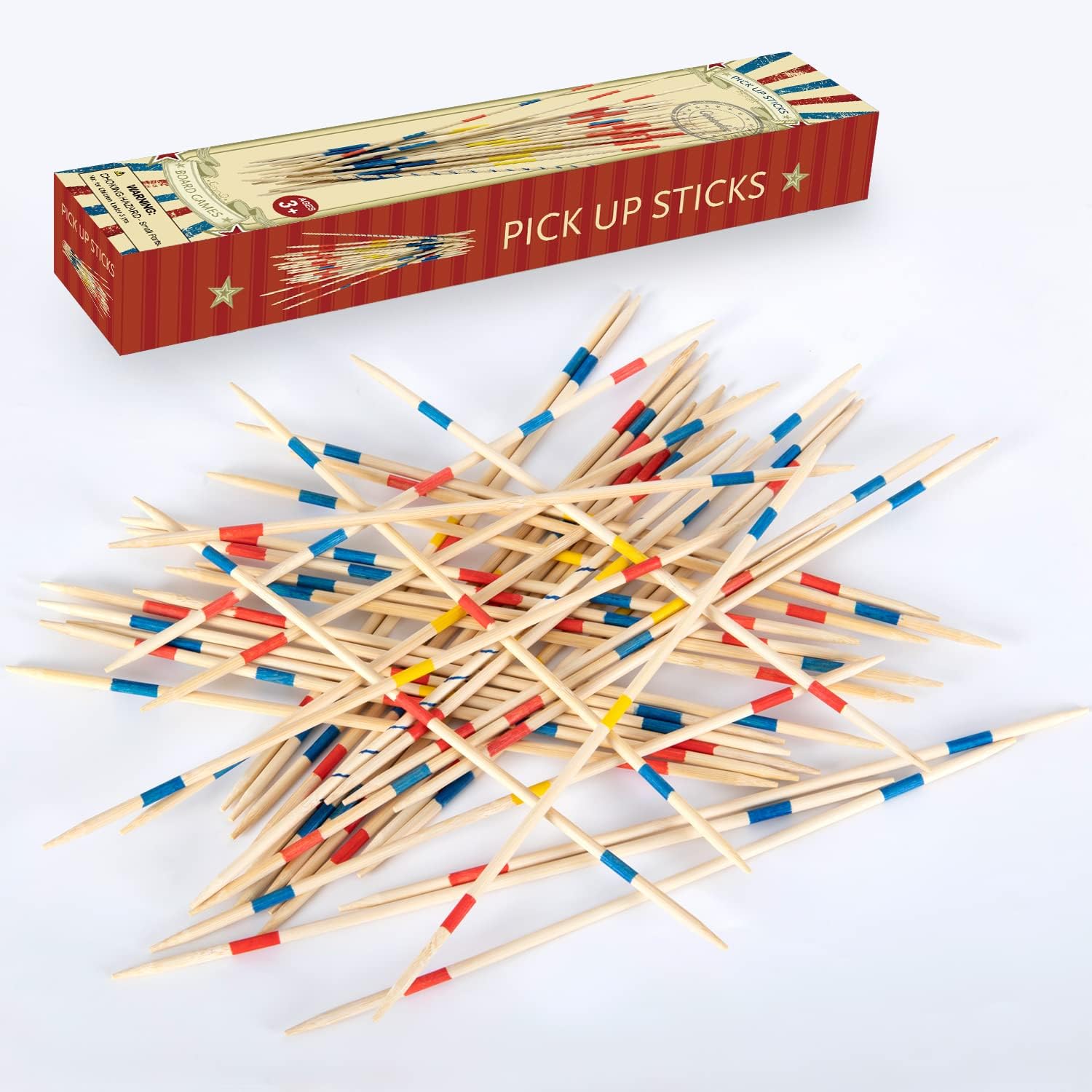 Amazon.com: Gonoelec 41 Piece 12 Inch Bamboo Pick Up Sticks Game ...