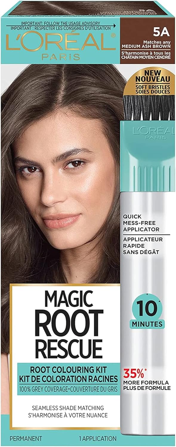 L'Oreal Paris Magic Root Permanent 10 Minute Root Touch Up, 5A Medium ...