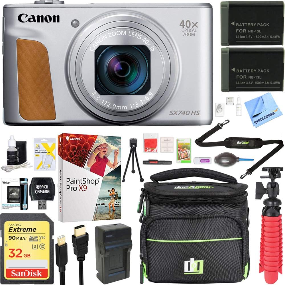 Amazon.com : Canon PowerShot SX740 HS Digital Camera (Silver) Accessory ...