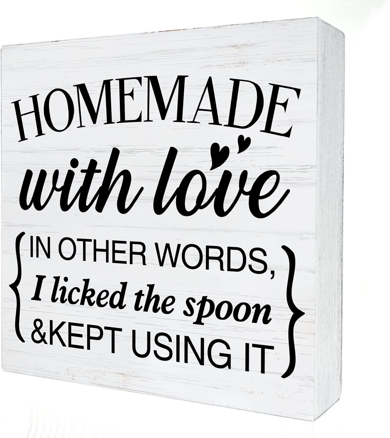 Amazon.com : Rustic Homemade with Love Wood Box Sign Decor Kitchen ...