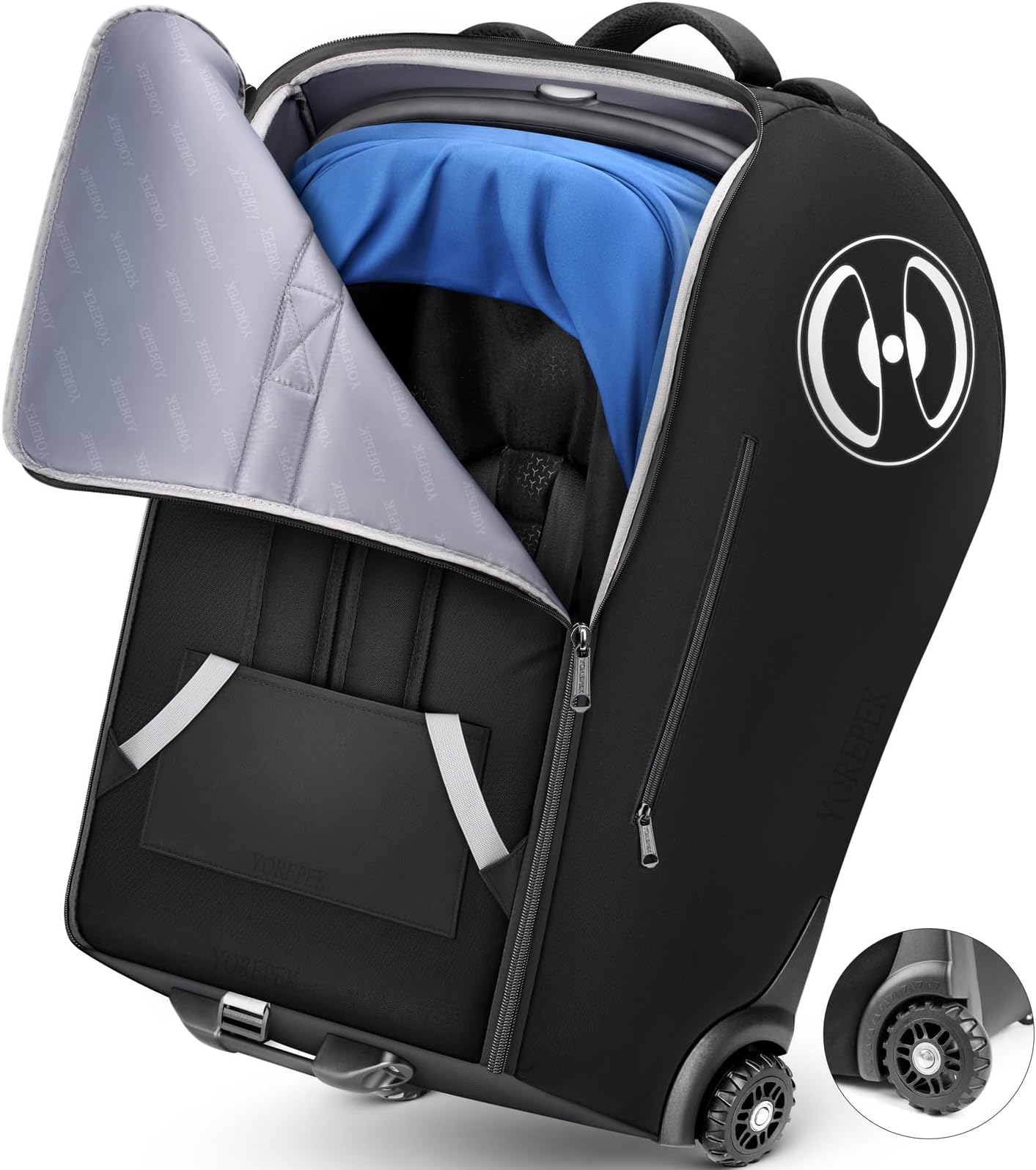 Amazon.com : YOREPEK Infant Car Seat Travel Bag Backpack with Wheels ...