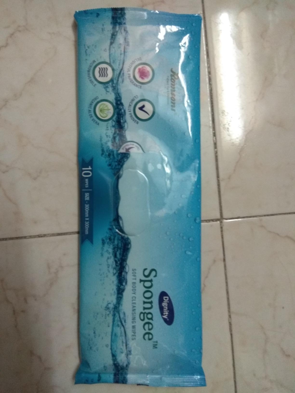 Dignity Spongee Soft Body Cleansing Wet Wipes for Adult, 300x300 mm 10 ...