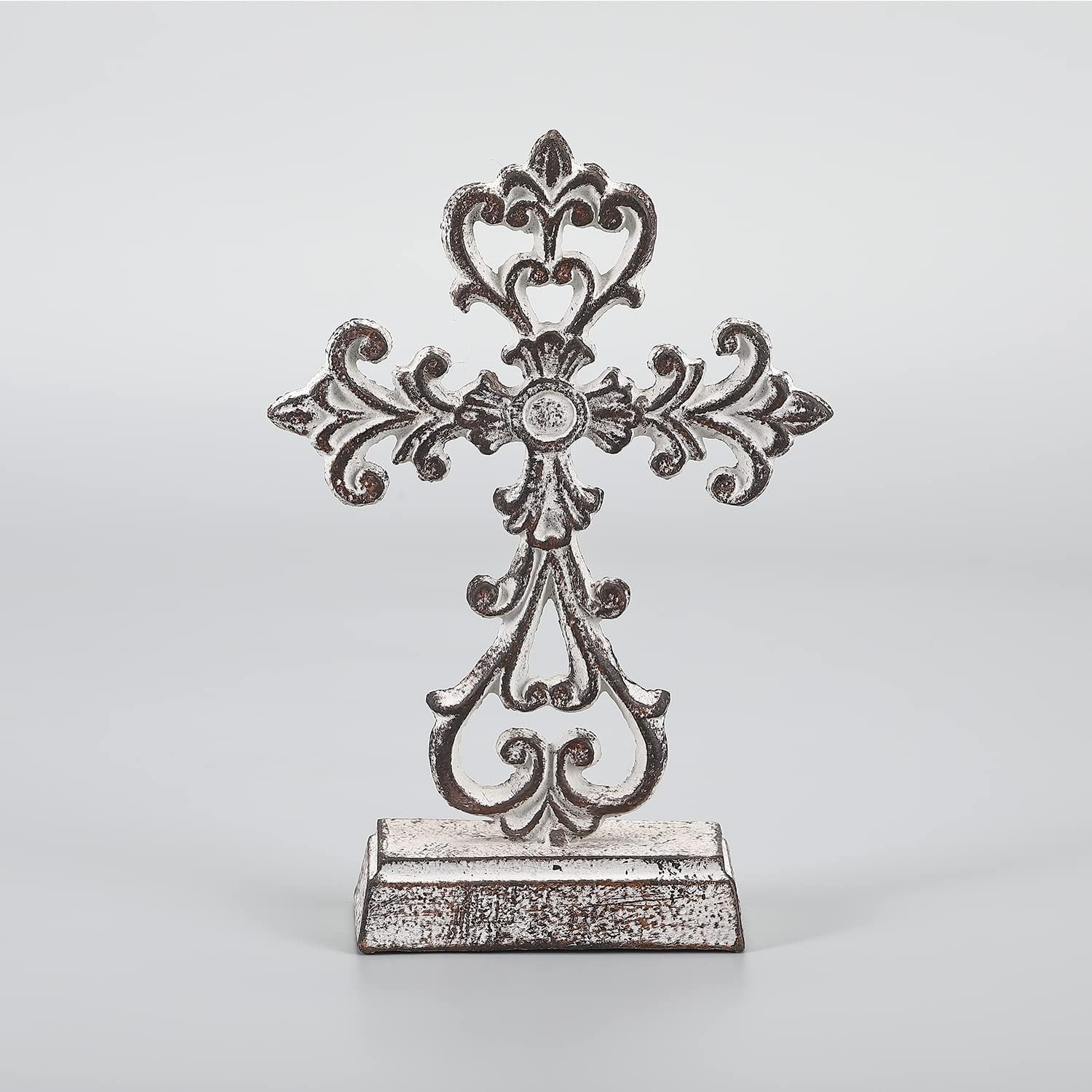 Amazon.com: Retrome 12" H Cast Iron Cross Stand Tabletop for Home Decor ...