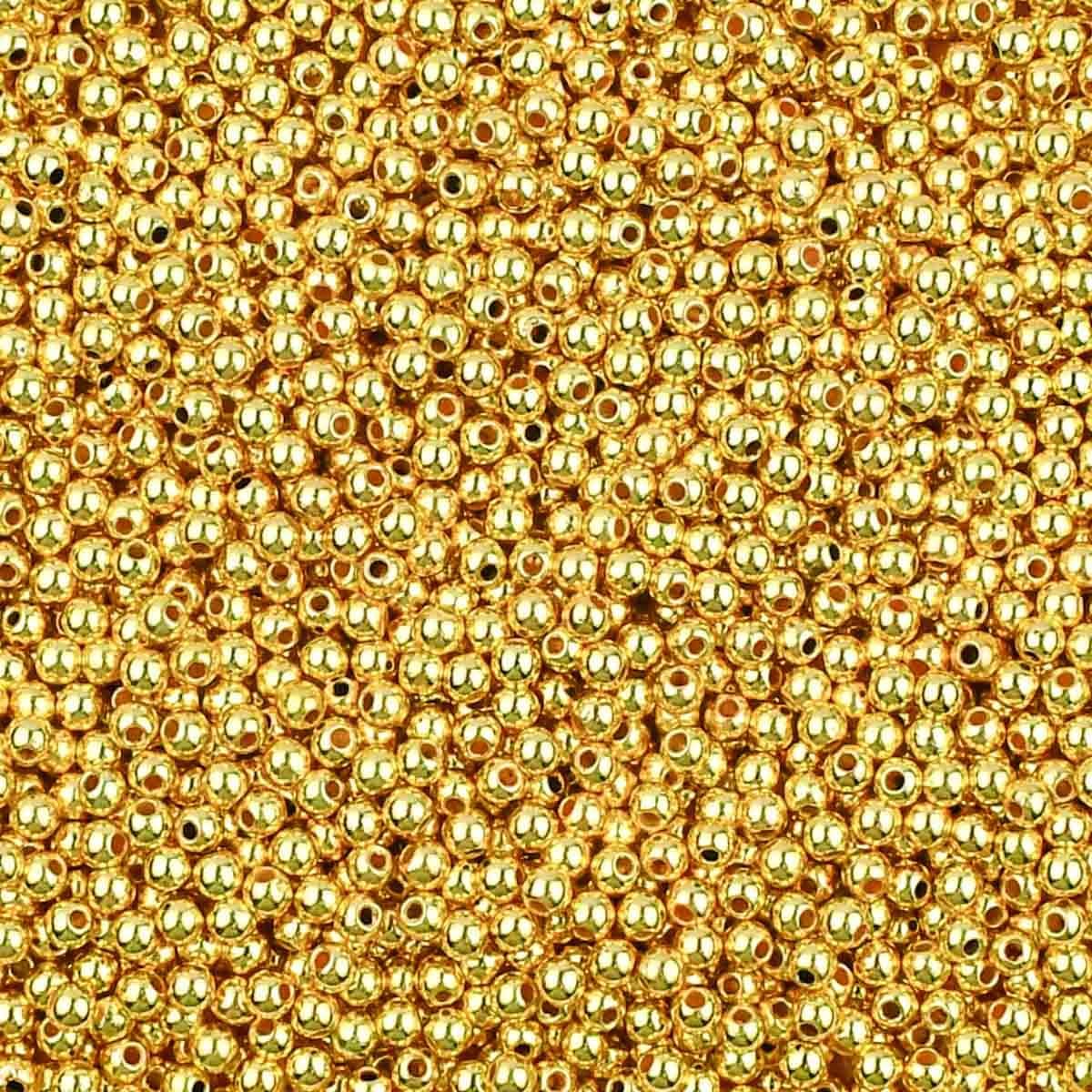 Amazon.com: 2000 Pcs Smooth Round Beads Gold Beads for Jewelry Making ...
