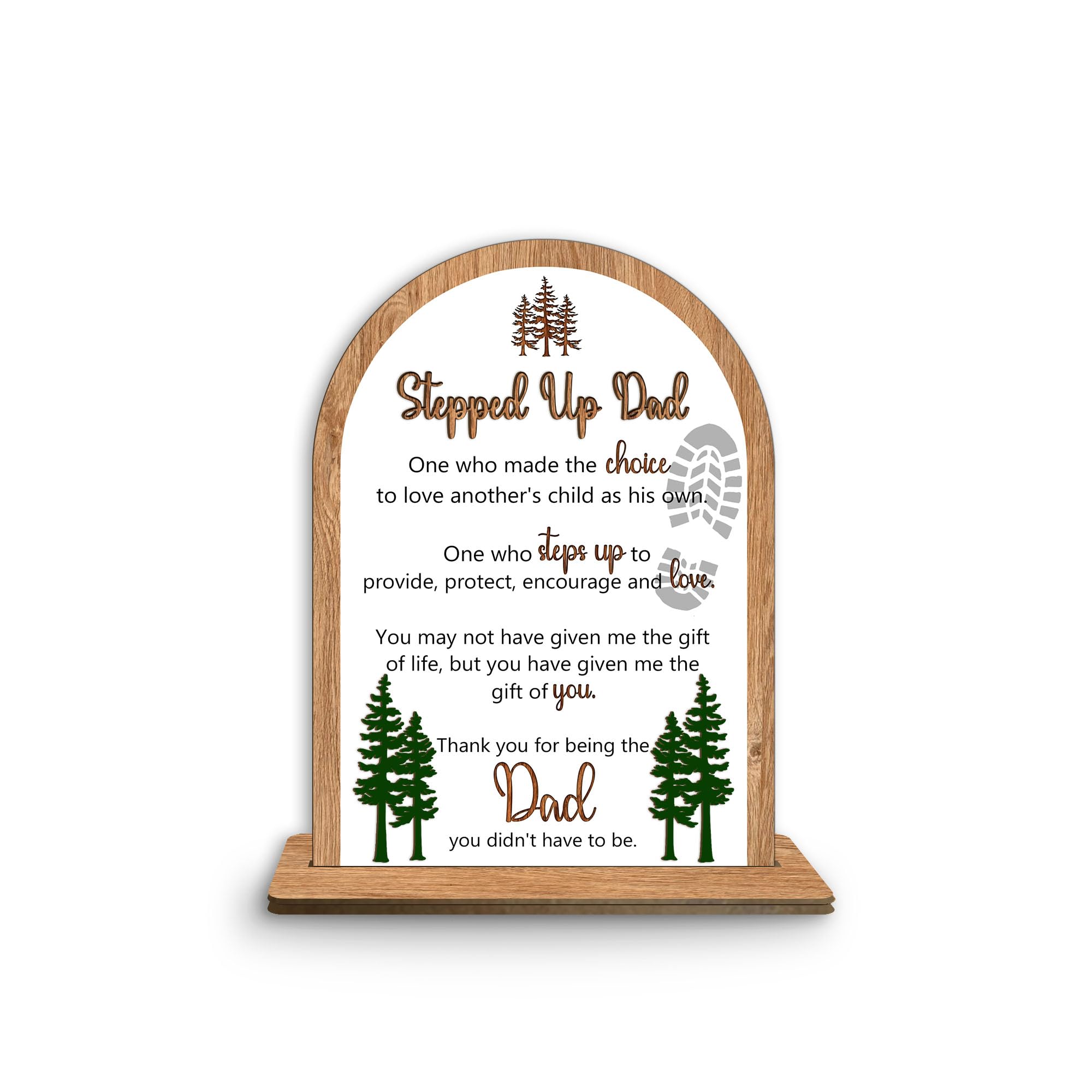 Amazon.com: Stepped Up Dad Definition Wood Standing Sign Plaque 2 ...