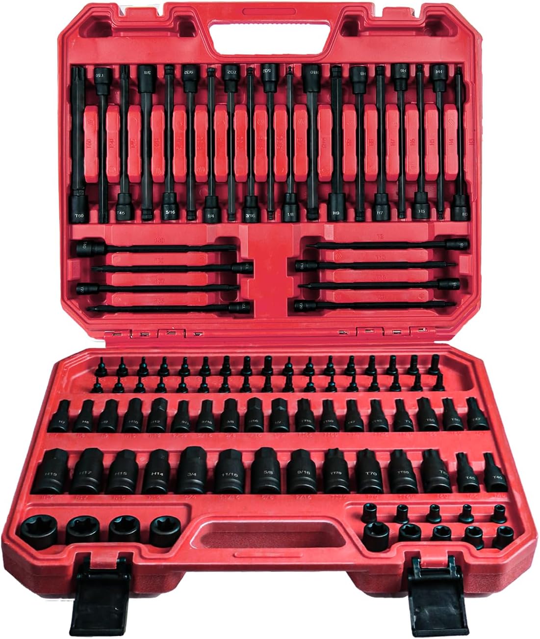 AMM 107PCS Allen and Torx bit socket set, 1/4", 3/8" and 1/2" Drive ...