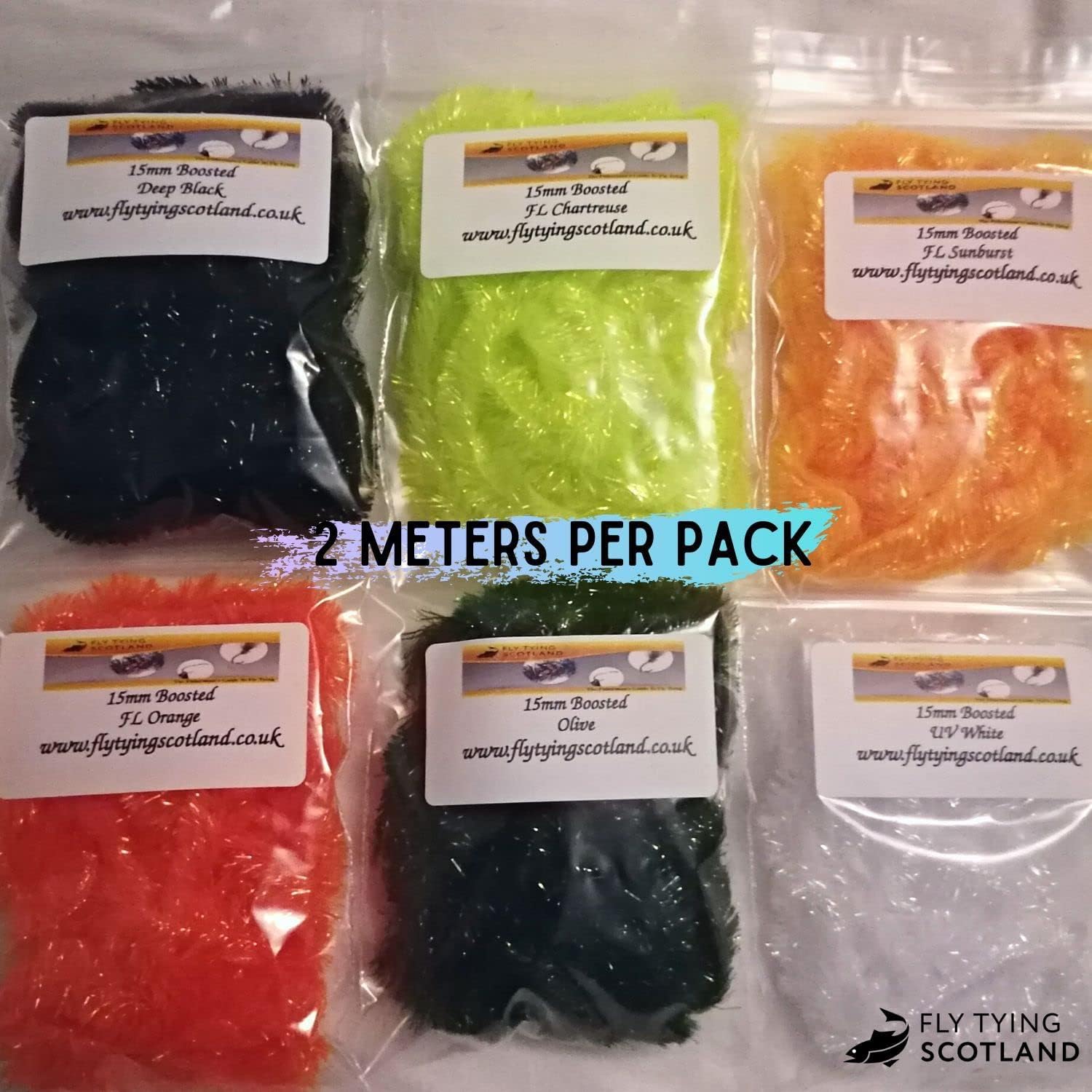 Fly Tying Scotland 6 Packs 15mm Boosted Blob Fritz Fly Tying Materials ...